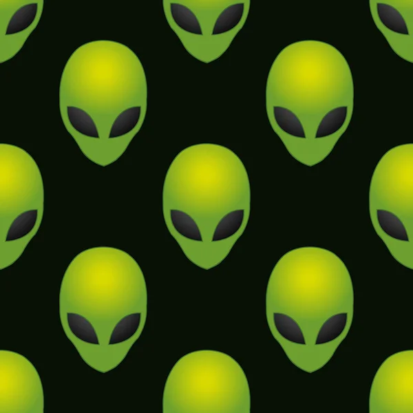 Aliens Seamless Pattern White Black Background Abstract Geometric Shape ...