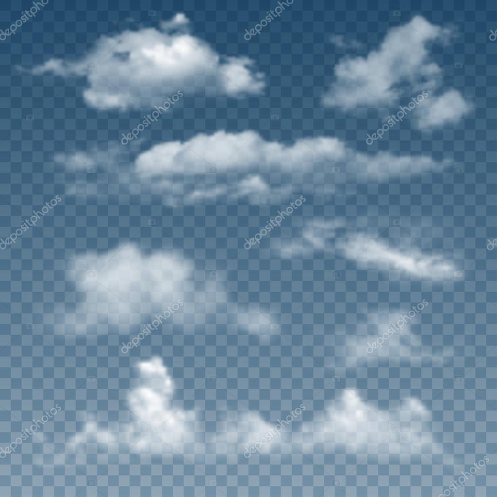 Conjunto de nubes transparentes realistas Stock Vector by ©Pazhyna ...