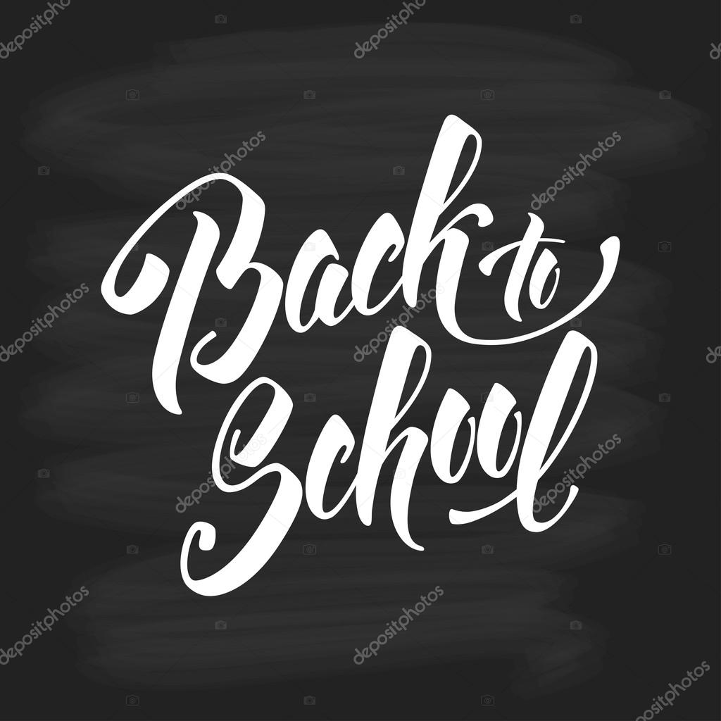 Back to school calligraphy design Stock Vector Image by ©Pazhyna #113130528