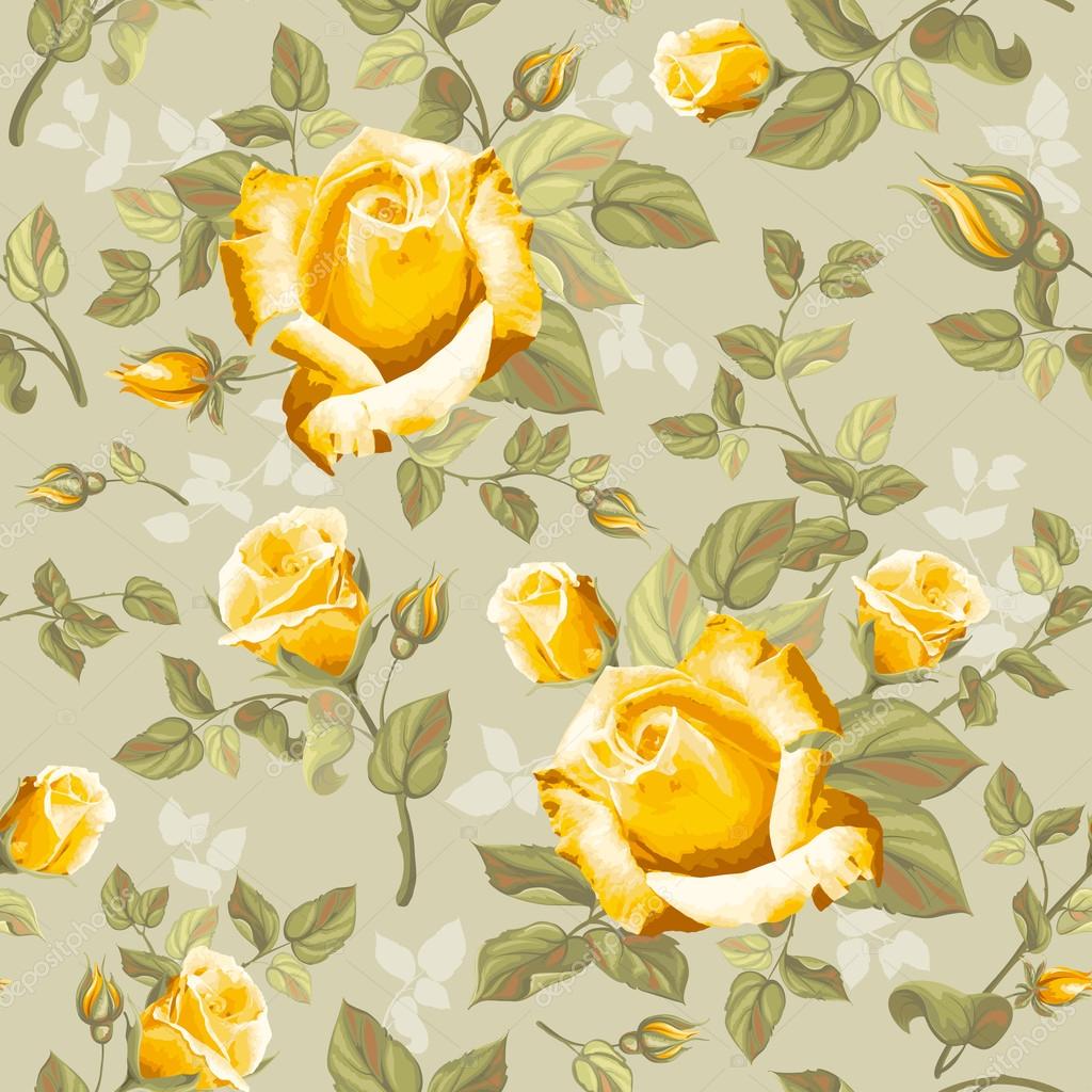 Retro flower seamless pattern - roses Stock Vector Image by ©Pazhyna ... Retro flower seamless pattern - roses Stock Vector Image by ©Pazhyna ...