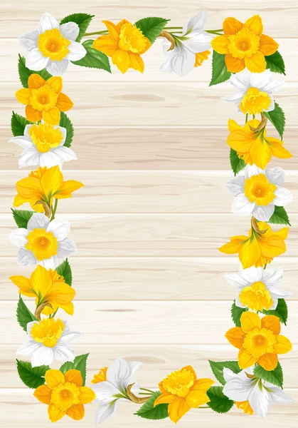 Wooden background with white flowers Stock Vector Image by ©Artness ...