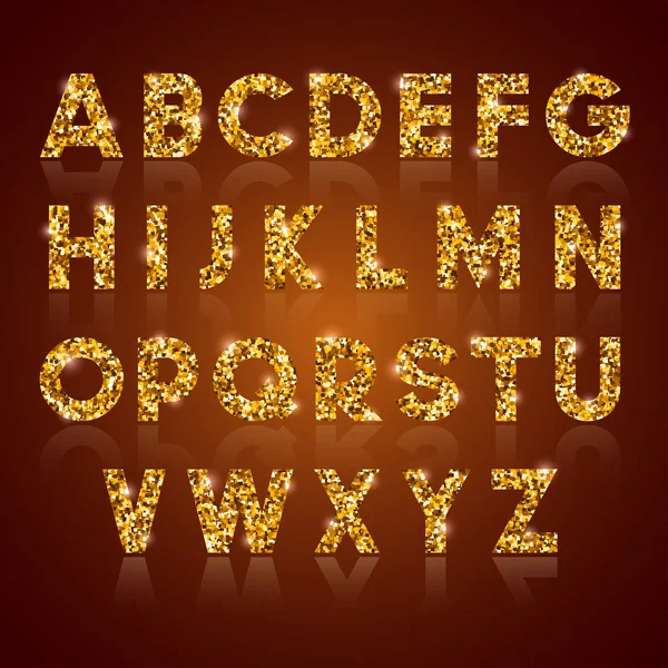 100,000 Gold glitter letters Vector Images | Depositphotos
