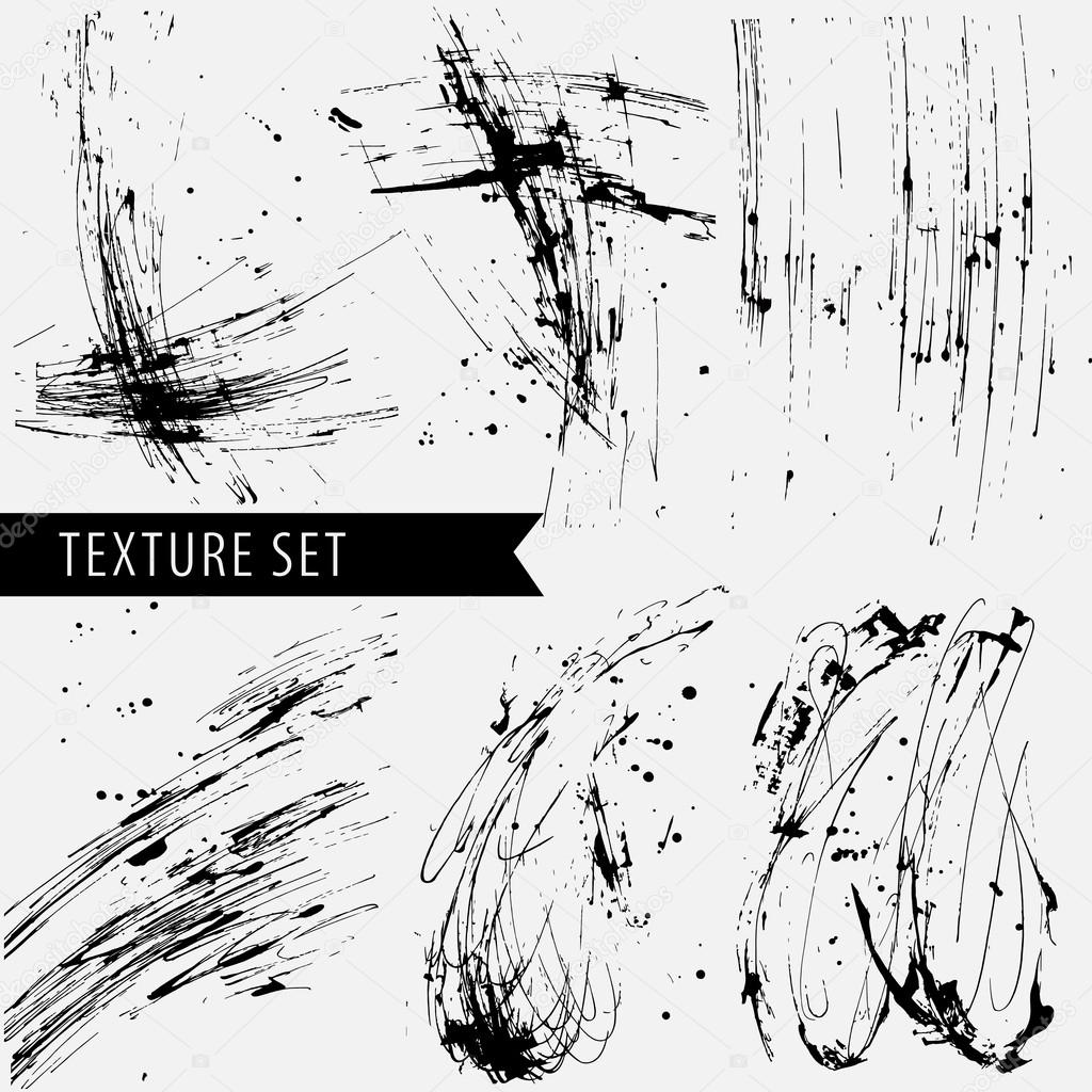 Drawn black sharply ink texture set Stock Vector Image by ©AlionaLuk ...