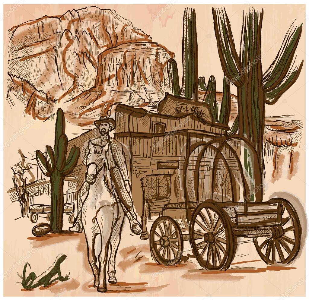 Wild West Sheriff - Un vector dibujado a mano 2022