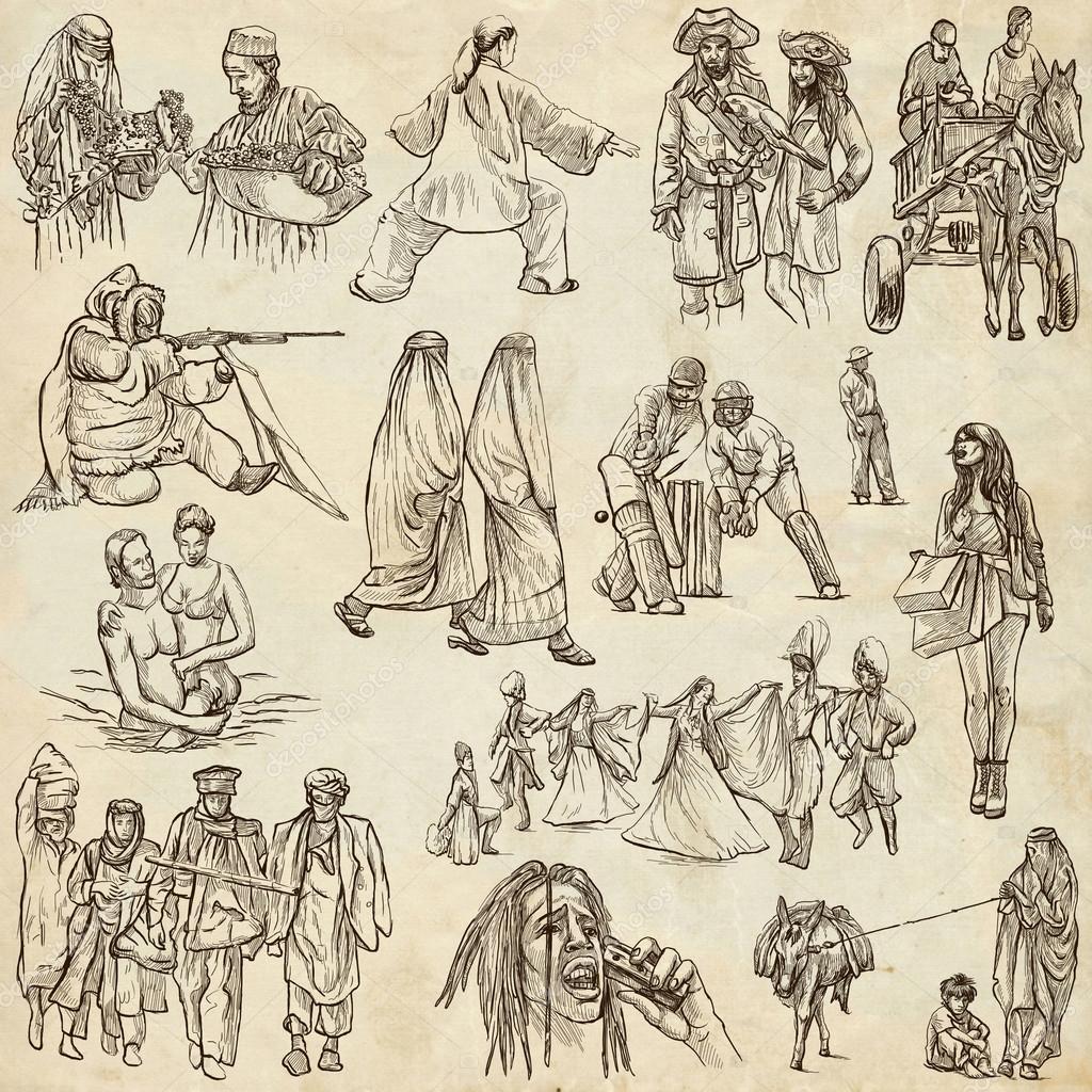 Natives - Hand drawn illustrations Stock Photo by ©kuco 61329677