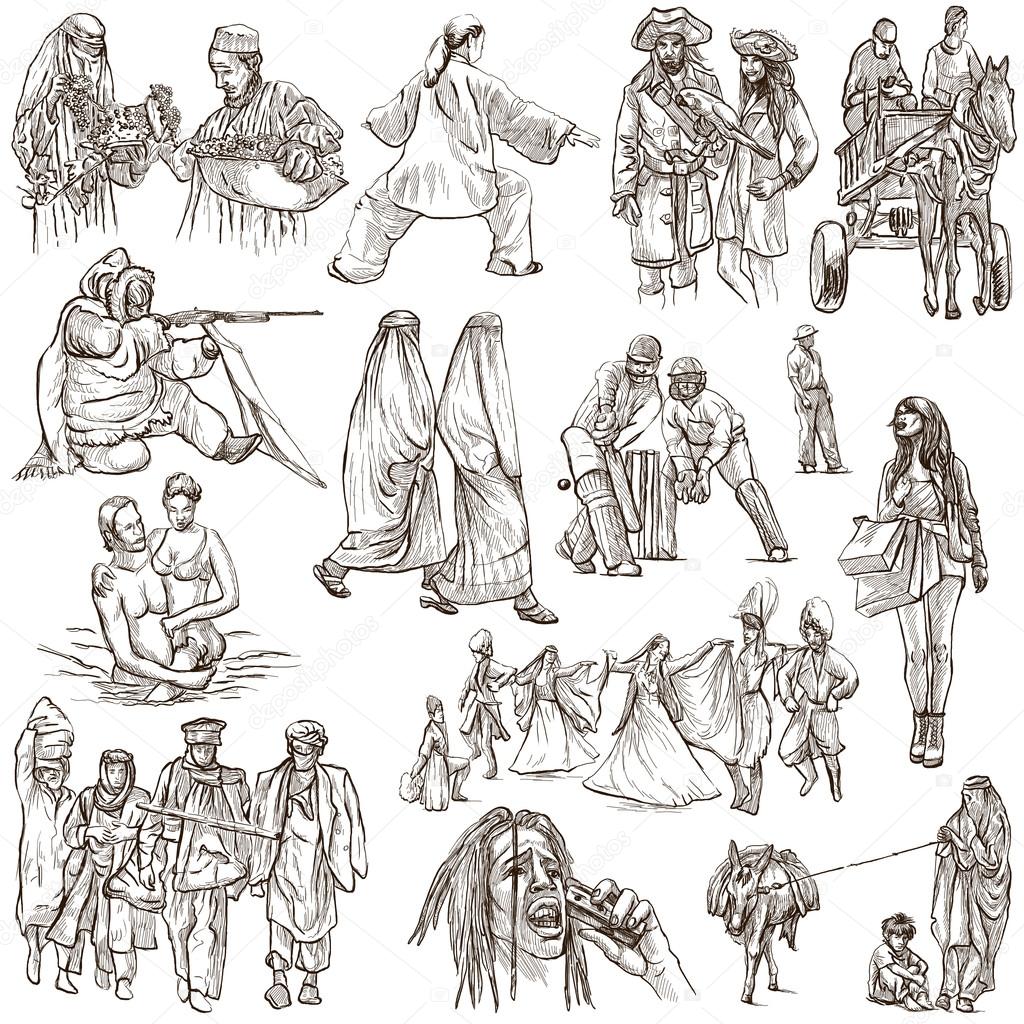 Natives - Hand drawn illustrations Stock Photo by ©kuco 61329687