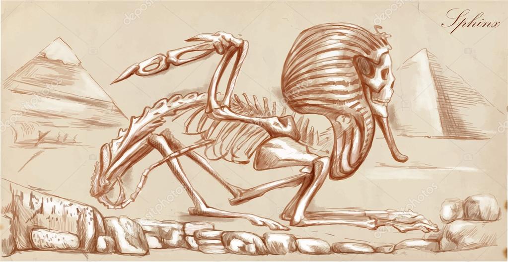 An hand drawn vector: Sphinx Stock Vector Image by ©kuco #64552477