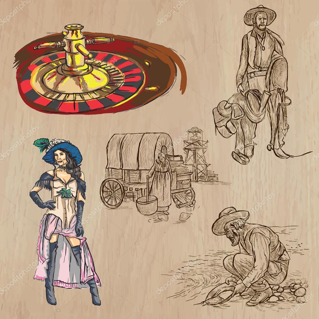 Wild West - Hand drawn vector pack Stock Illustration by ©kuco #83798172