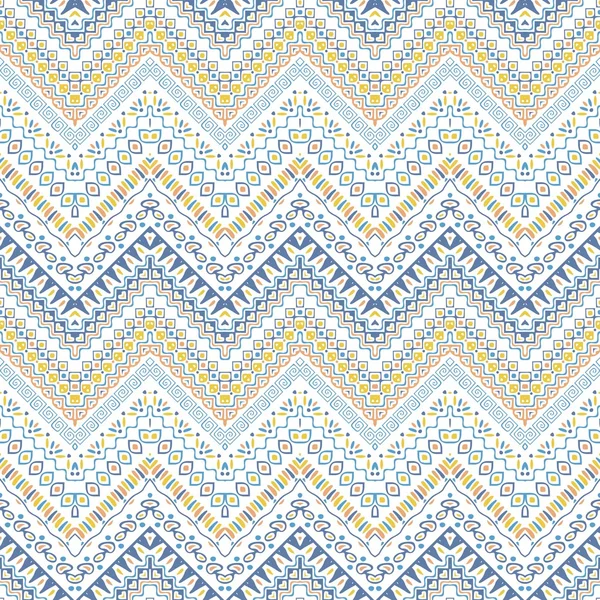 Vector african style chevron pattern with tribal motifs. — Stock Vector ...