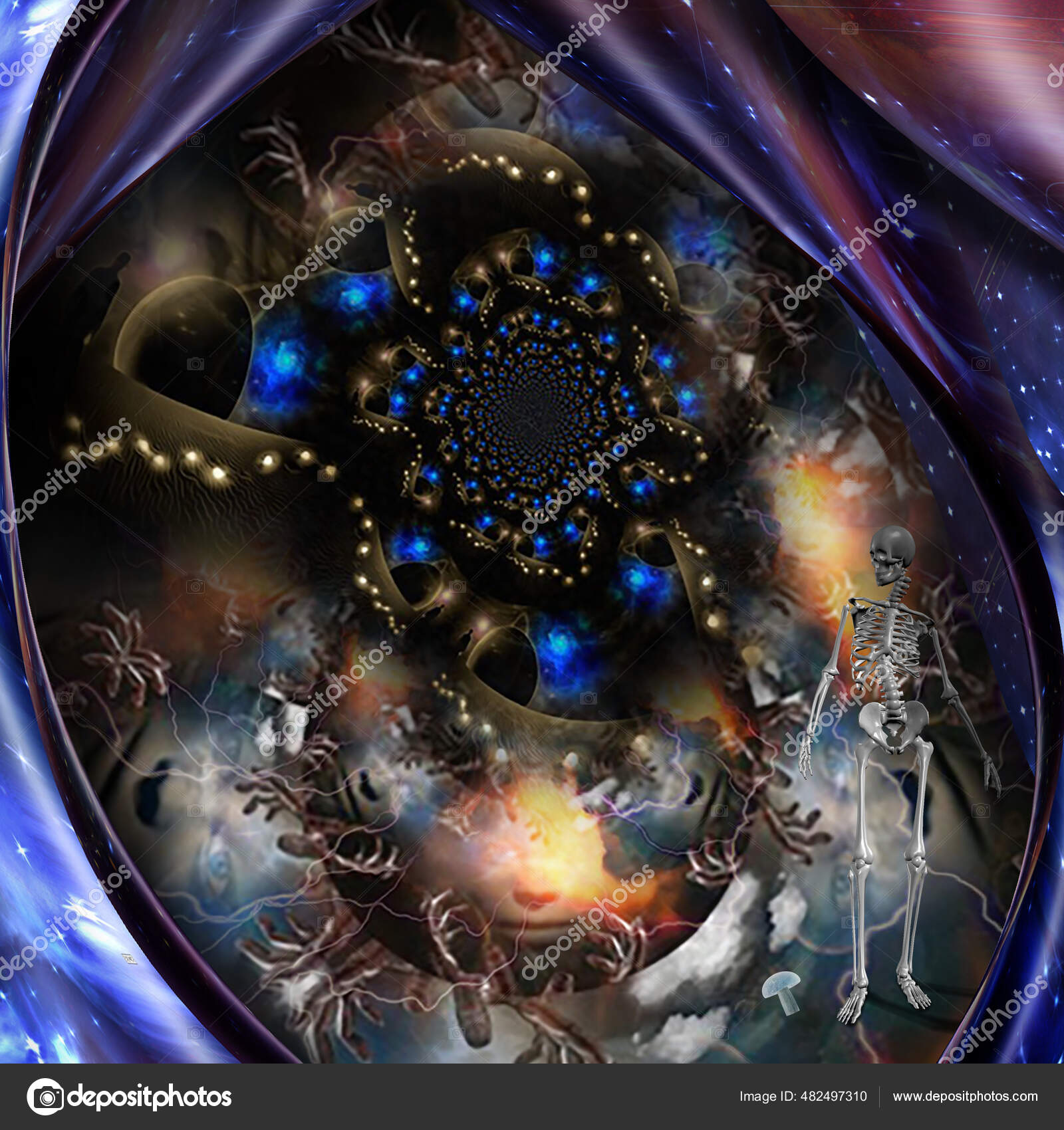 Flow Life Death Spiritual Art Rendering — Stock Photo © rolffimages ...