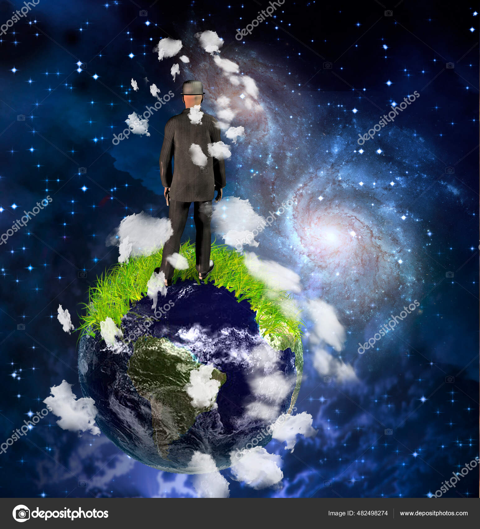 Man Black Suit Earth Rendering Stock Photo by ©rlffimageso 482498274