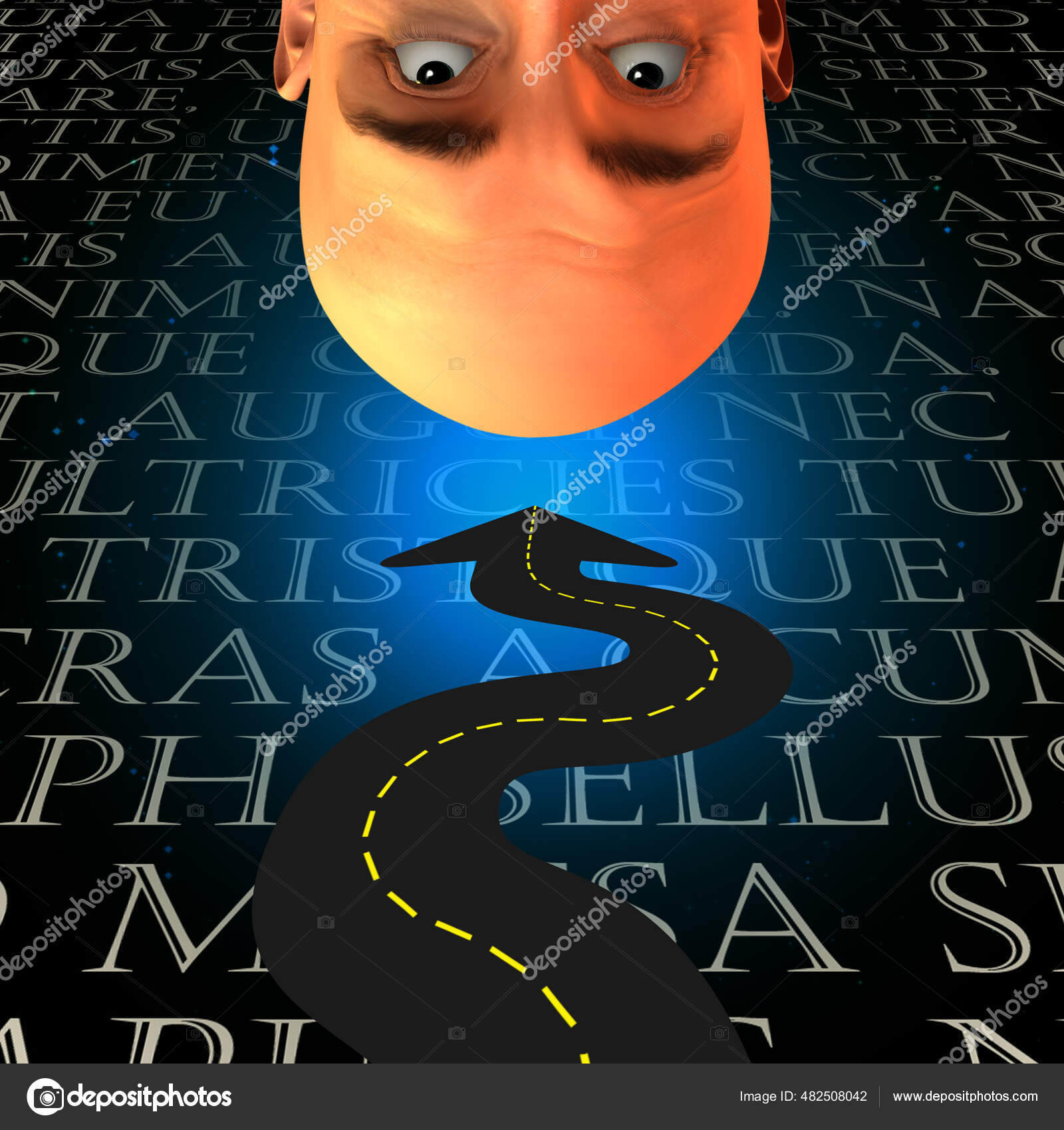 Man Face Highway — Stock Photo © rolffimages #482508042