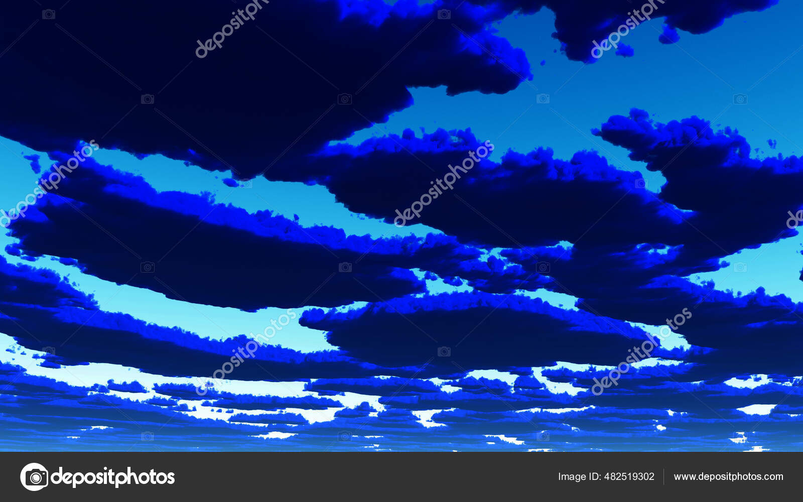Deep Blue Clouds Rendering — Stock Photo © rolffimages #482519302