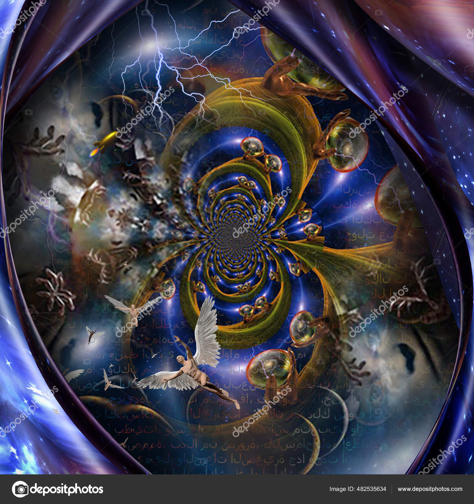 Vortex Life Angels Surreal Dimensions Stock Photo by ©rlffimageso 482535634