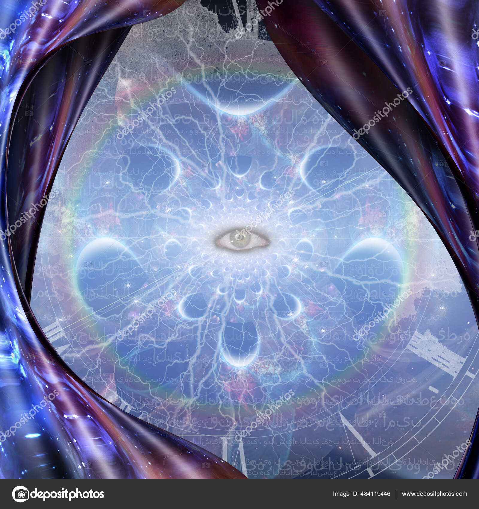 Eye Warped Space Rendering — Stock Photo © rolffimages #484119446