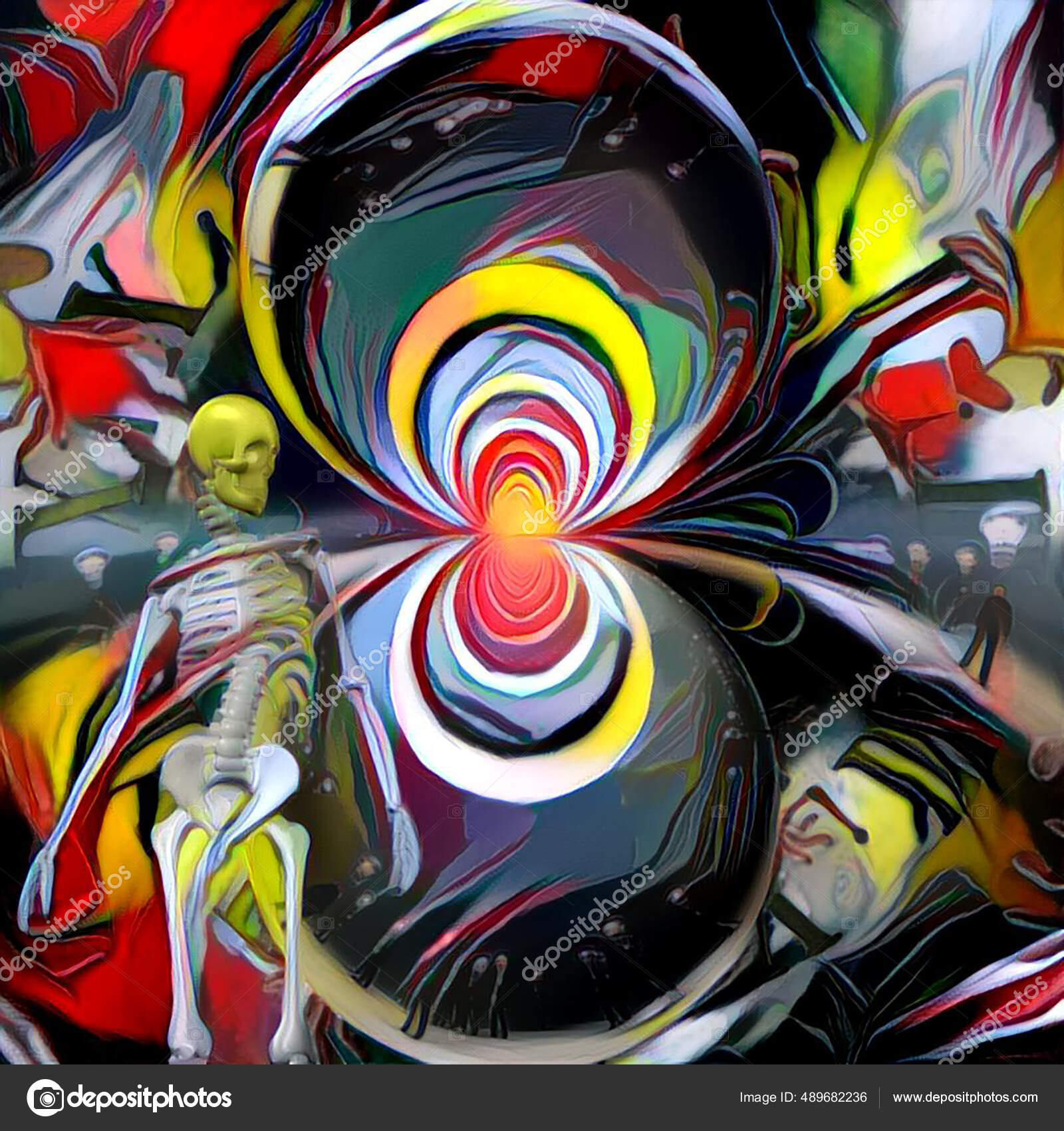 Abstract Skeleton Rendering Stock Illustration by ©rolffimages #489682236