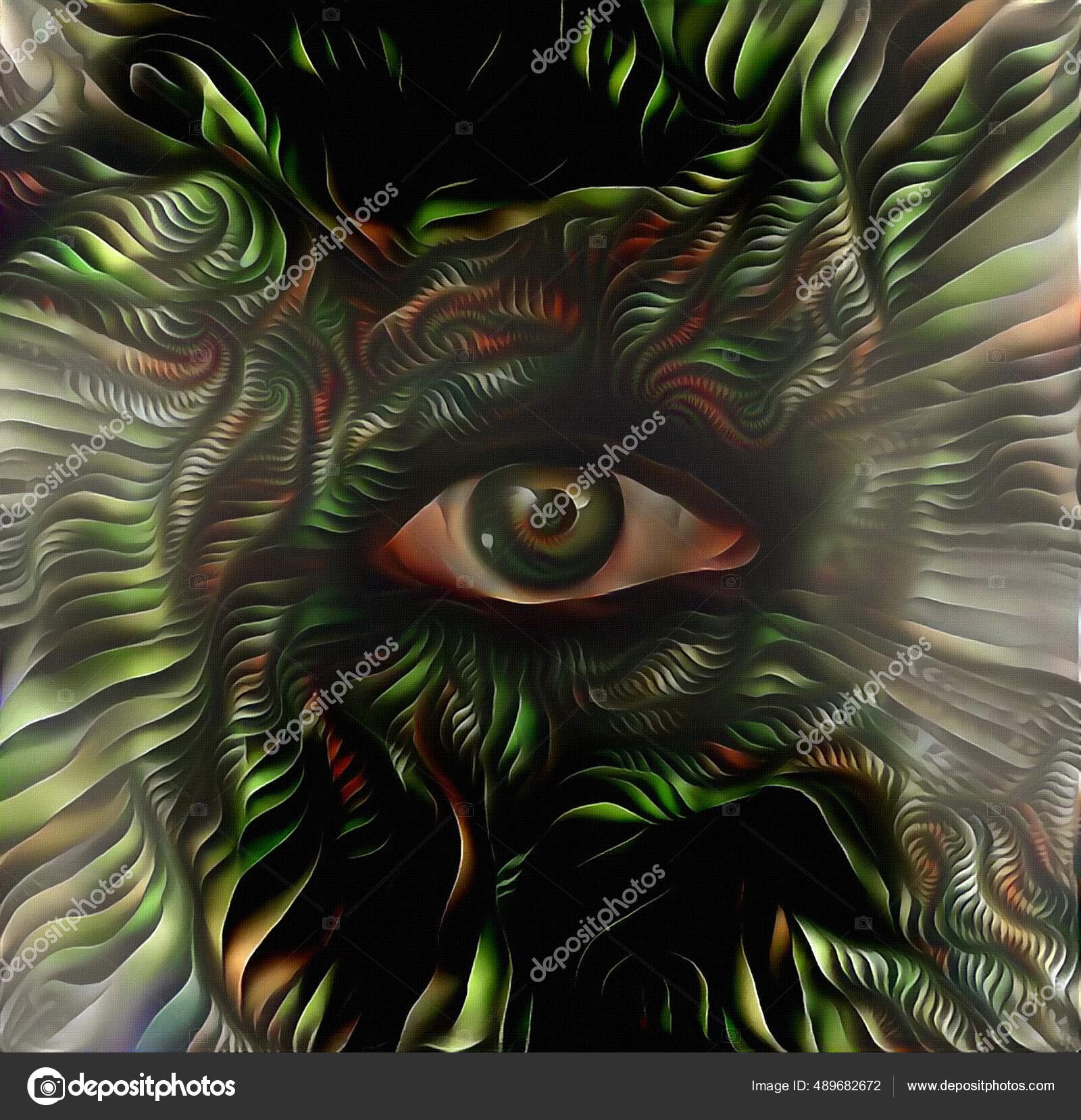 Human Eye Abstract Painting Rendering — Stock Photo © rolffimages ...