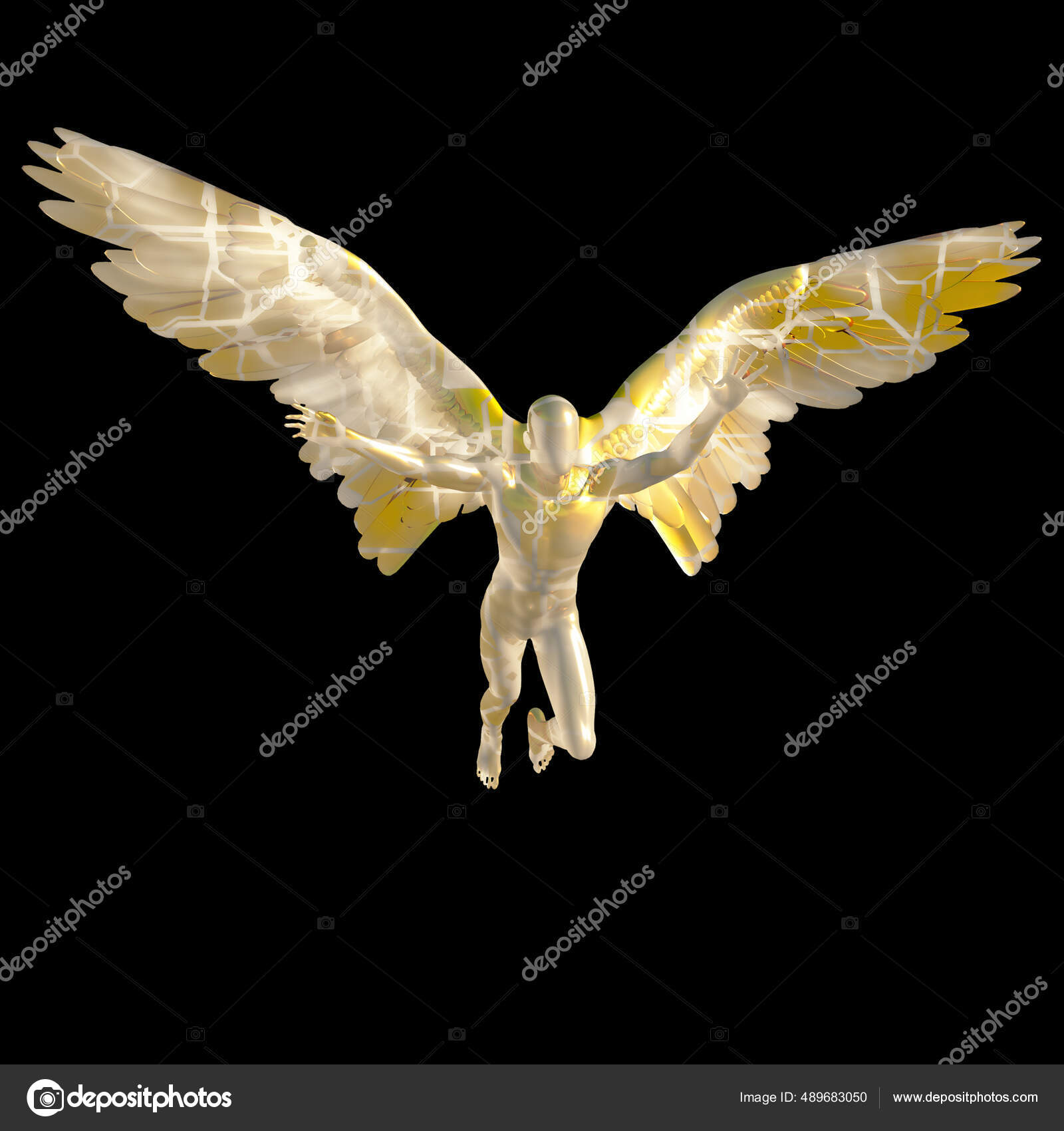 Angel Being Holds Divine Light Rendering — Stock Photo © rolffimages ...
