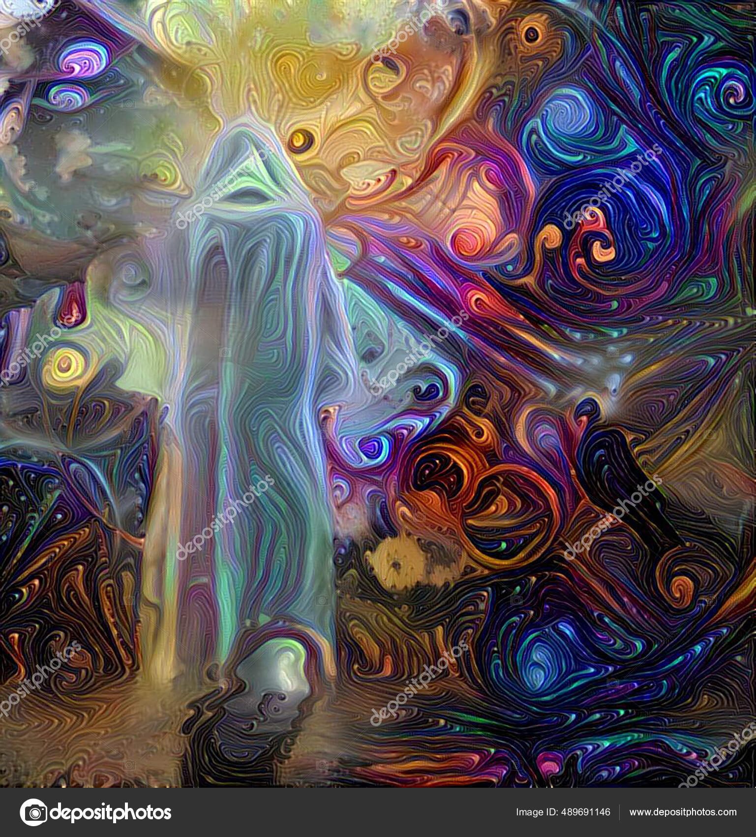 Spiritual Abstract Art Rendering Stock Illustration by ©rolffimages ...