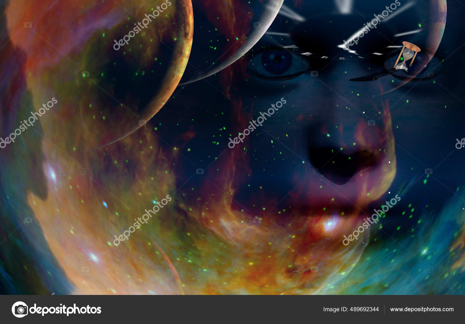 Face Vivid Space Rendering Stock Photo by ©rolffimages 489692344