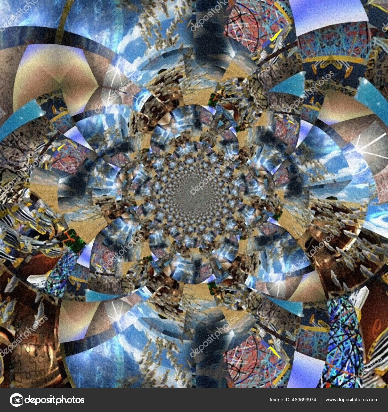 Abstract Fractal Overlapping Dimensions Rendering Stock Photo by ...