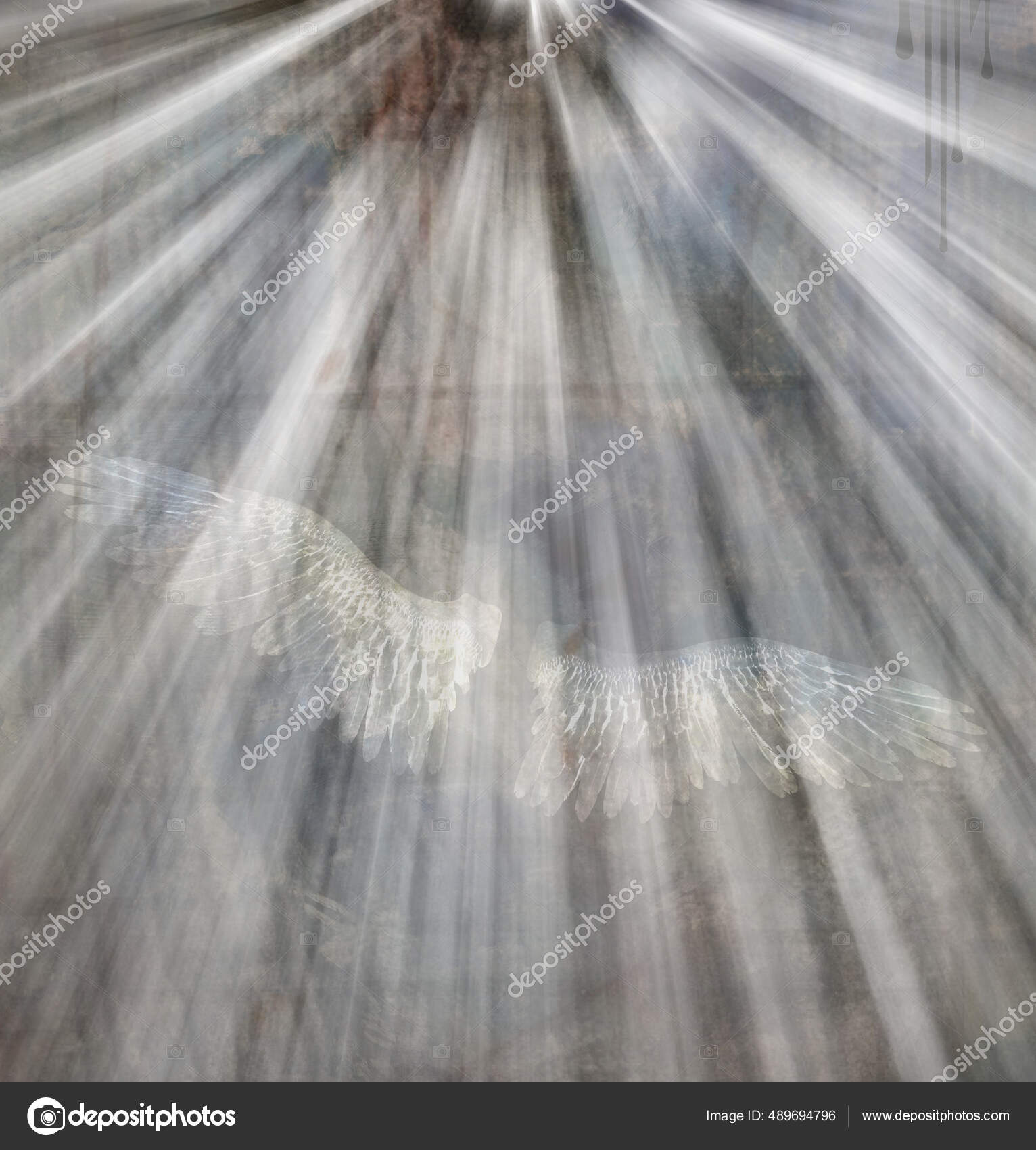 Angels Wings Light Rendering — Stock Photo © rolffimages #489694796