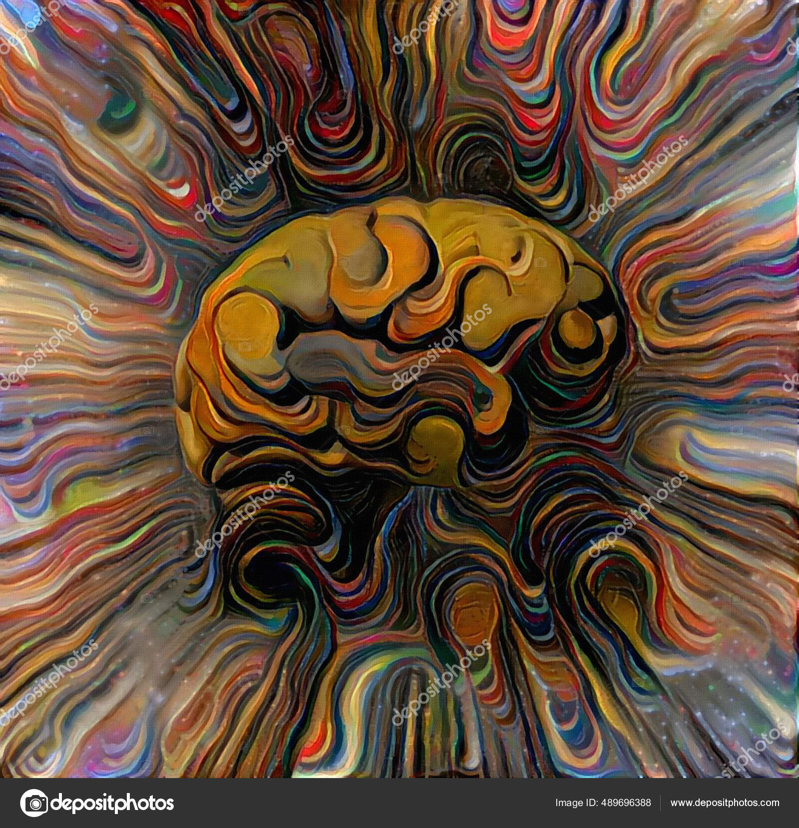 Human Brain Abstract Rendering Stock Illustration by ©rolffimages ...