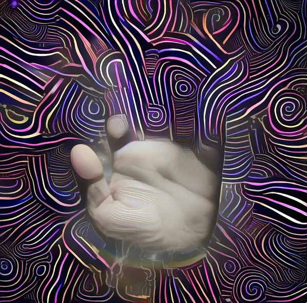 Human Palm Abstract Painting Rendering Stock Photo by ©rolffimages ...