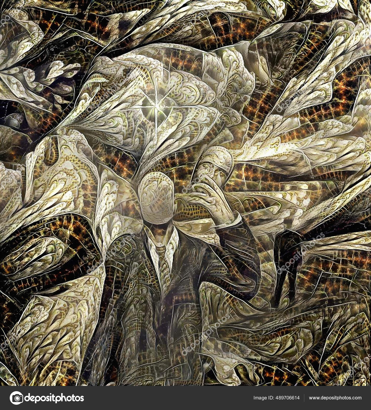 Man Takes Face Reveal True Itself Rendering — Stock Photo © rolffimages ...