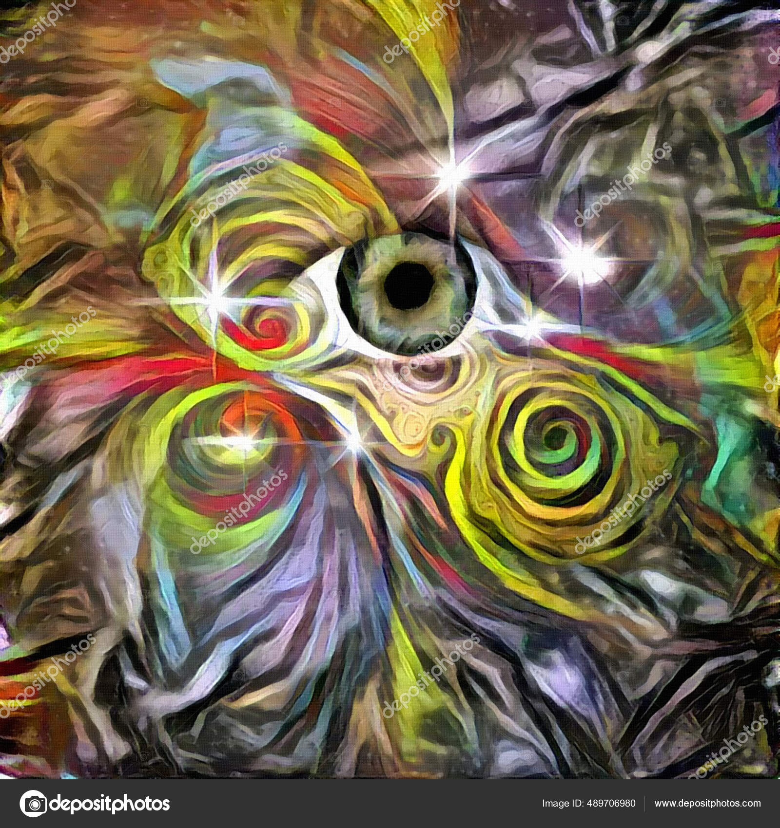 Abstract Art Digital Painting Rendering Stock Illustration by ...