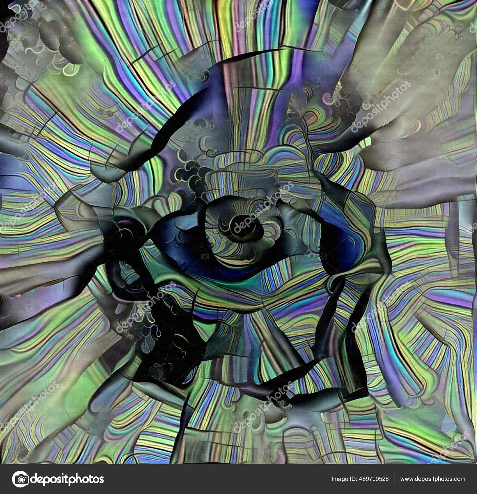 Human Eye Abstract Painting Rendering Stock Illustration by ...