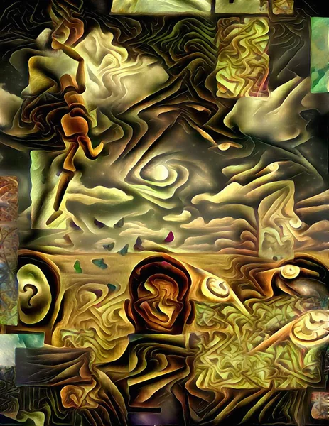 Digital Abstract Art Painting Rendering Stock Illustration by ...