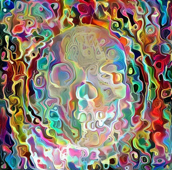 Human Skull Painting Rendering Stock Photo by ©rolffimages 489709686