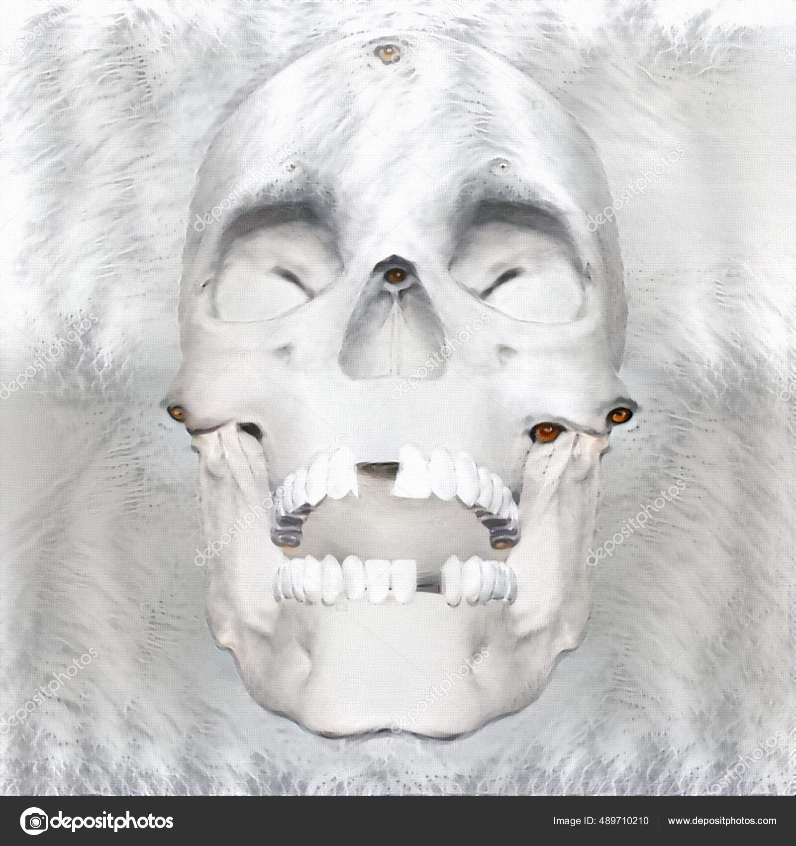 Dark Art Human Skull Rendering Stock Photo by ©rolffimages 489710210