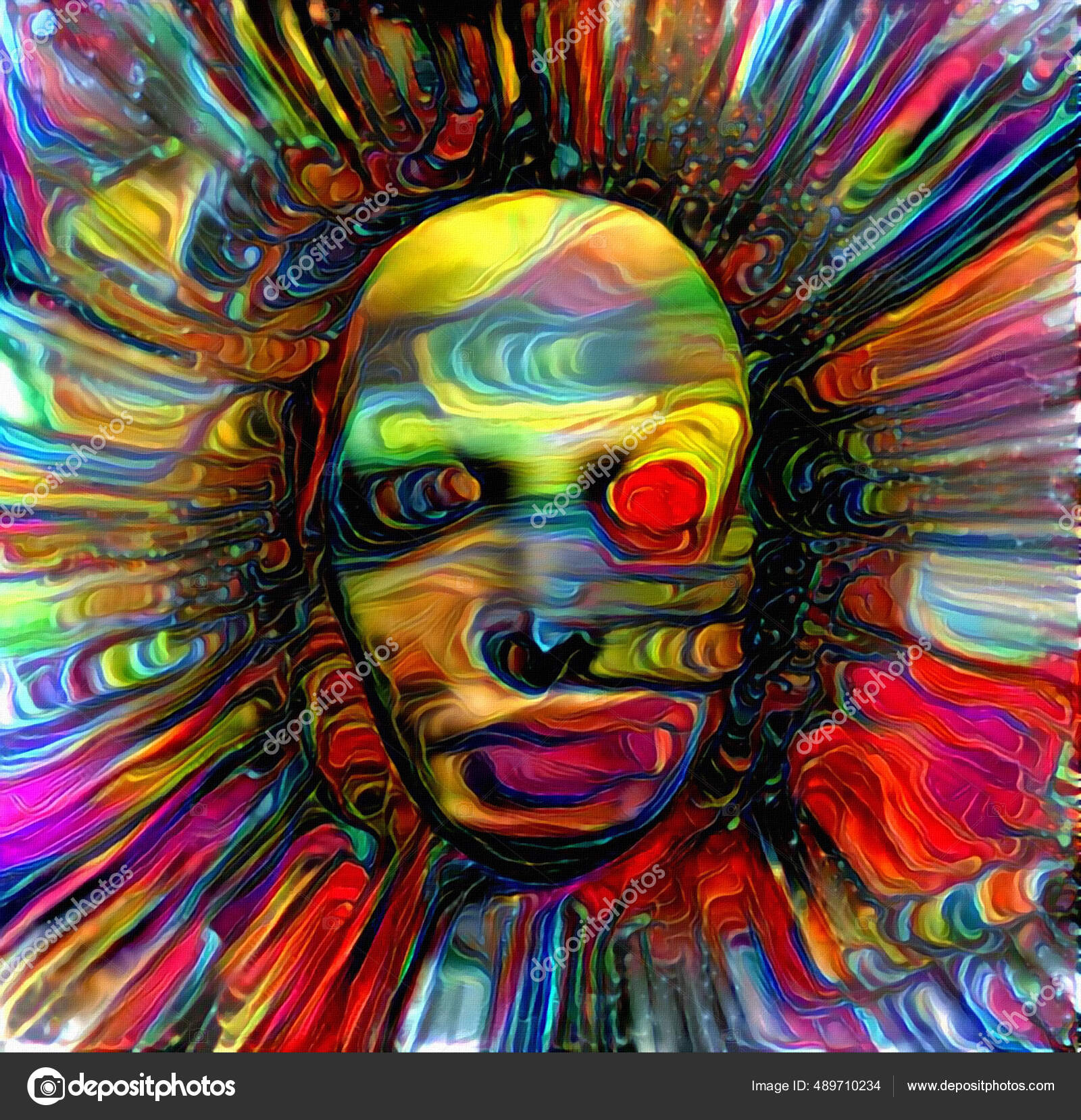 Mystic Faces Rendering Stock Illustration by ©rolffimages #489710234