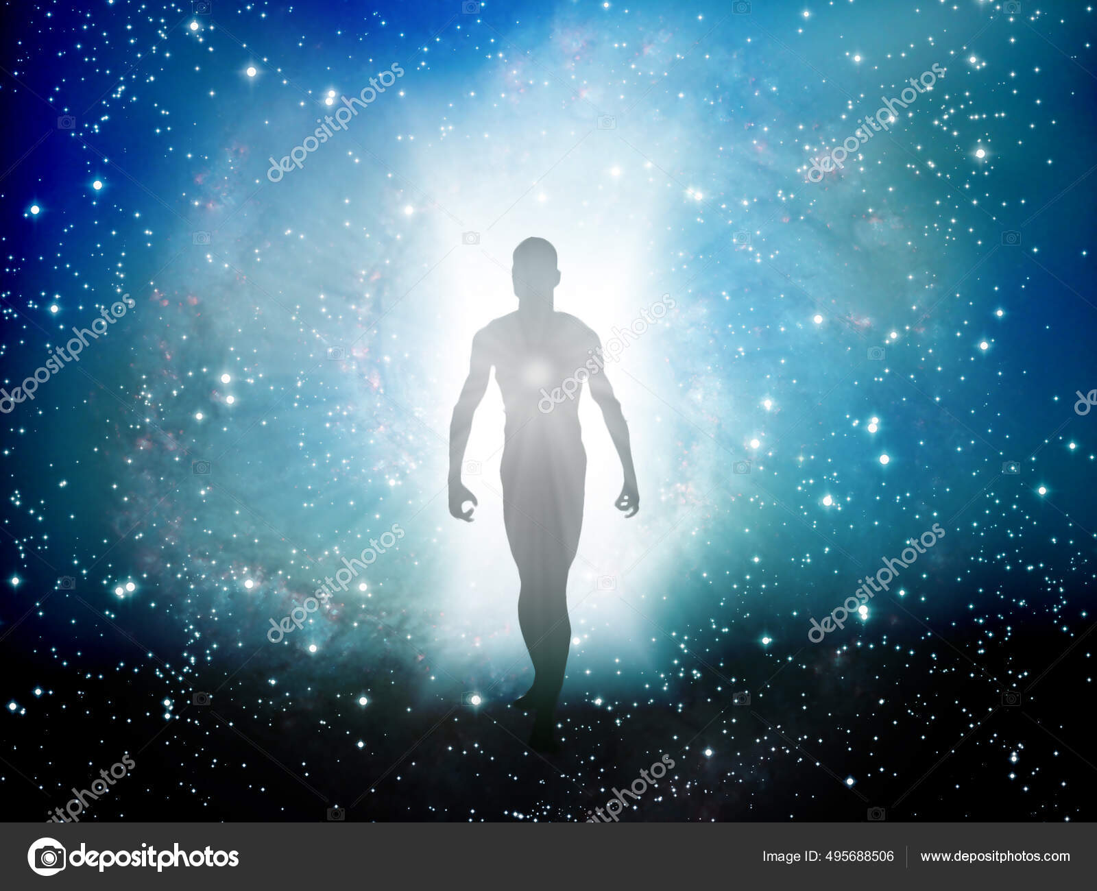 Human Figure Emerges Light Stock Photo by ©rolffimages 495688506