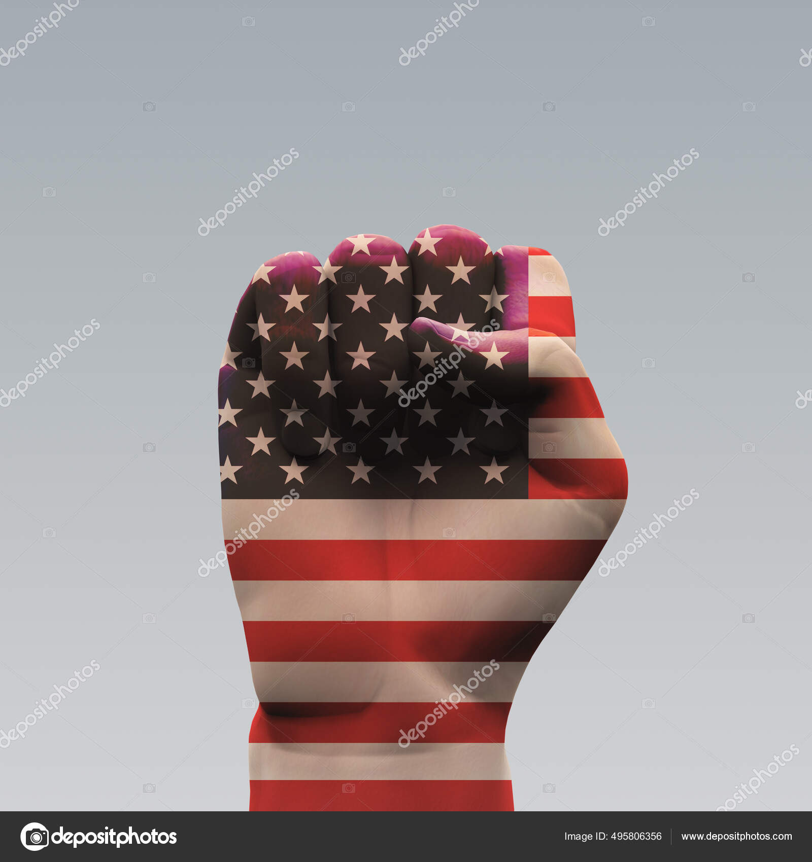 Americas Point Hand Sign Renderin — Stock Photo © rolffimages #495806356