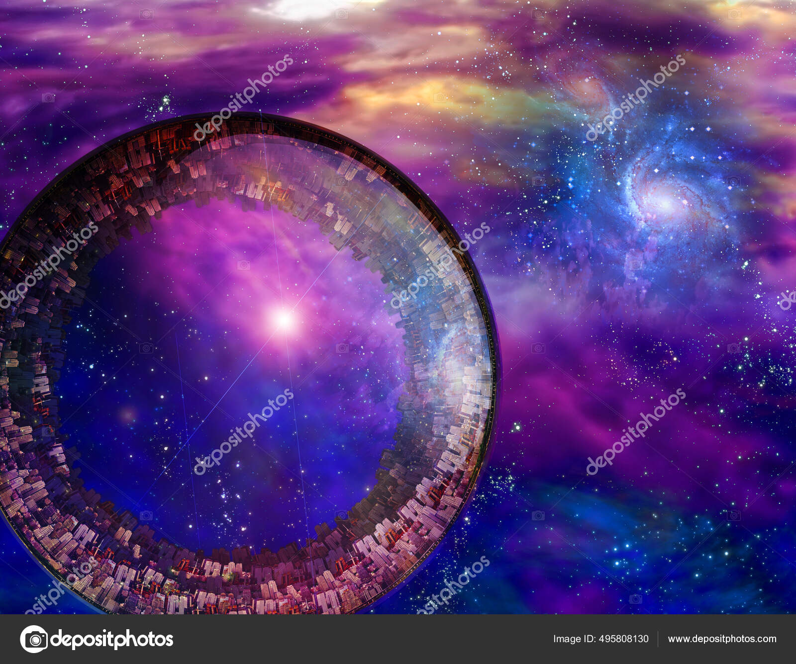 Multi Generational Interstellar Ship Expanse Space — Stock Photo ...
