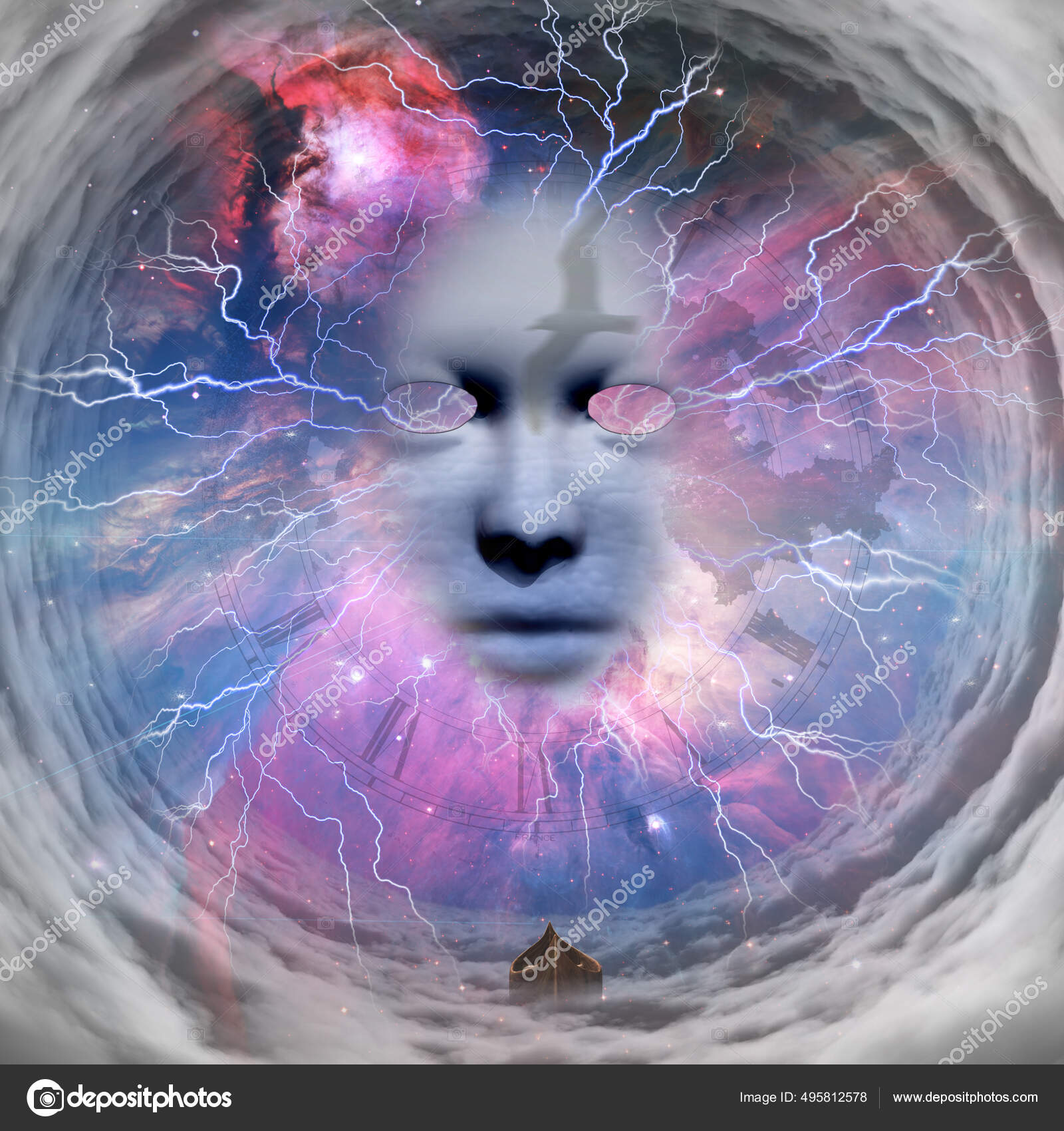 God Face In The Clouds