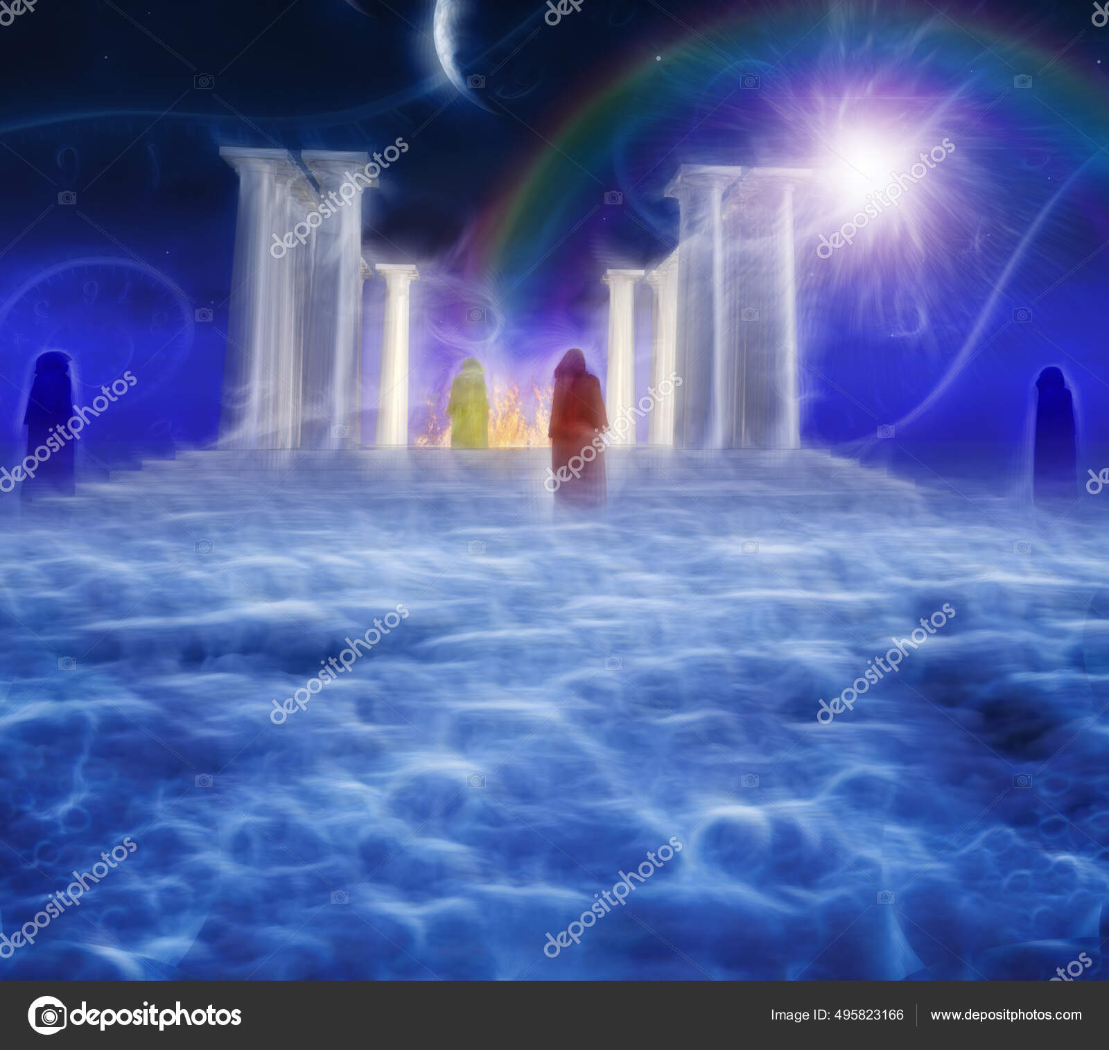 Mystic Temple Sky Rendering Stock Photo by ©rolffimages 495823166