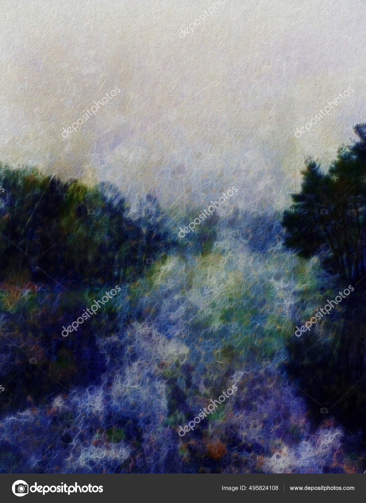 Painterly Water Landscape Rendering — Stock Photo © rolffimages #495824108