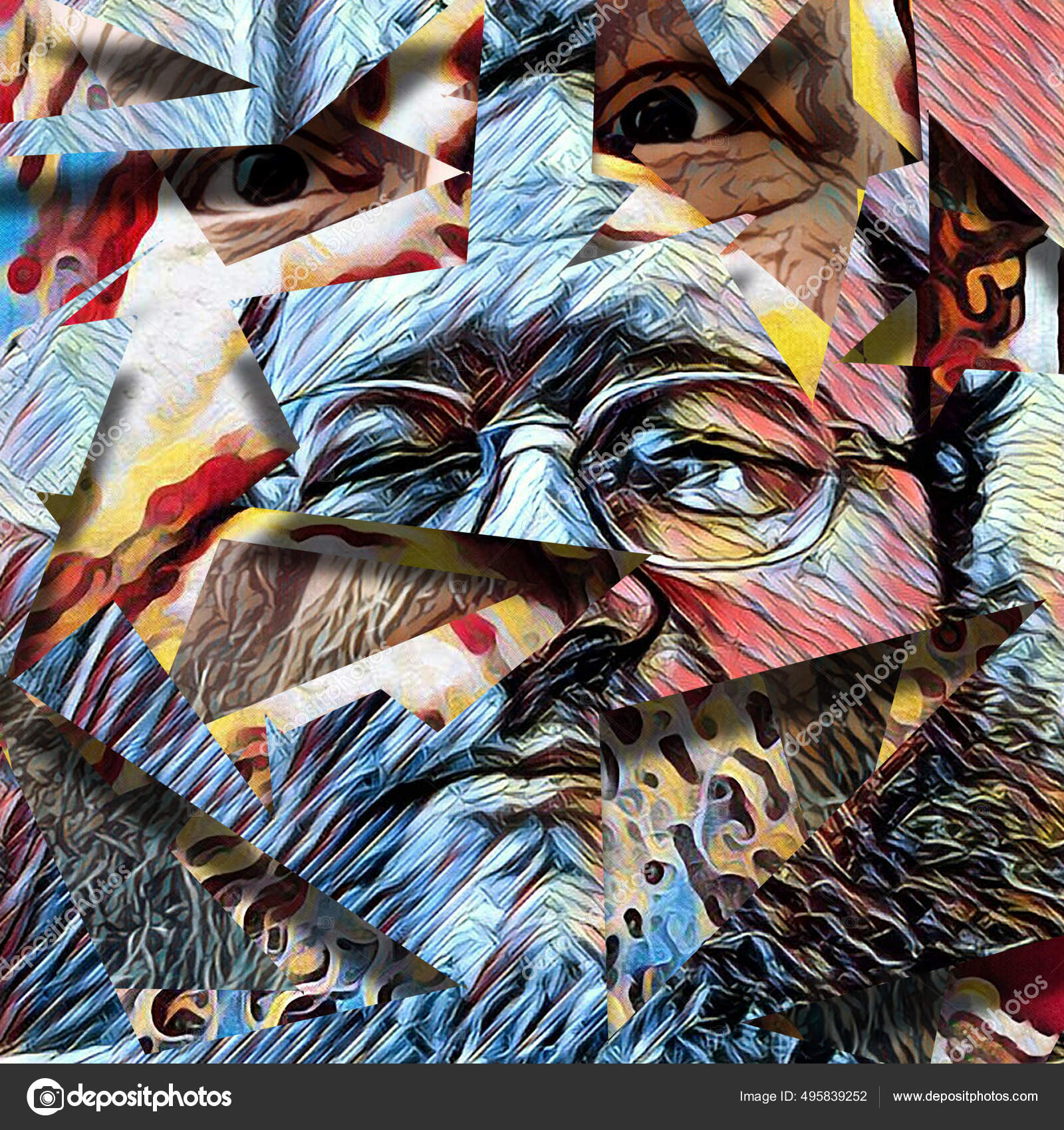 Lukisan Wajah Abstrak