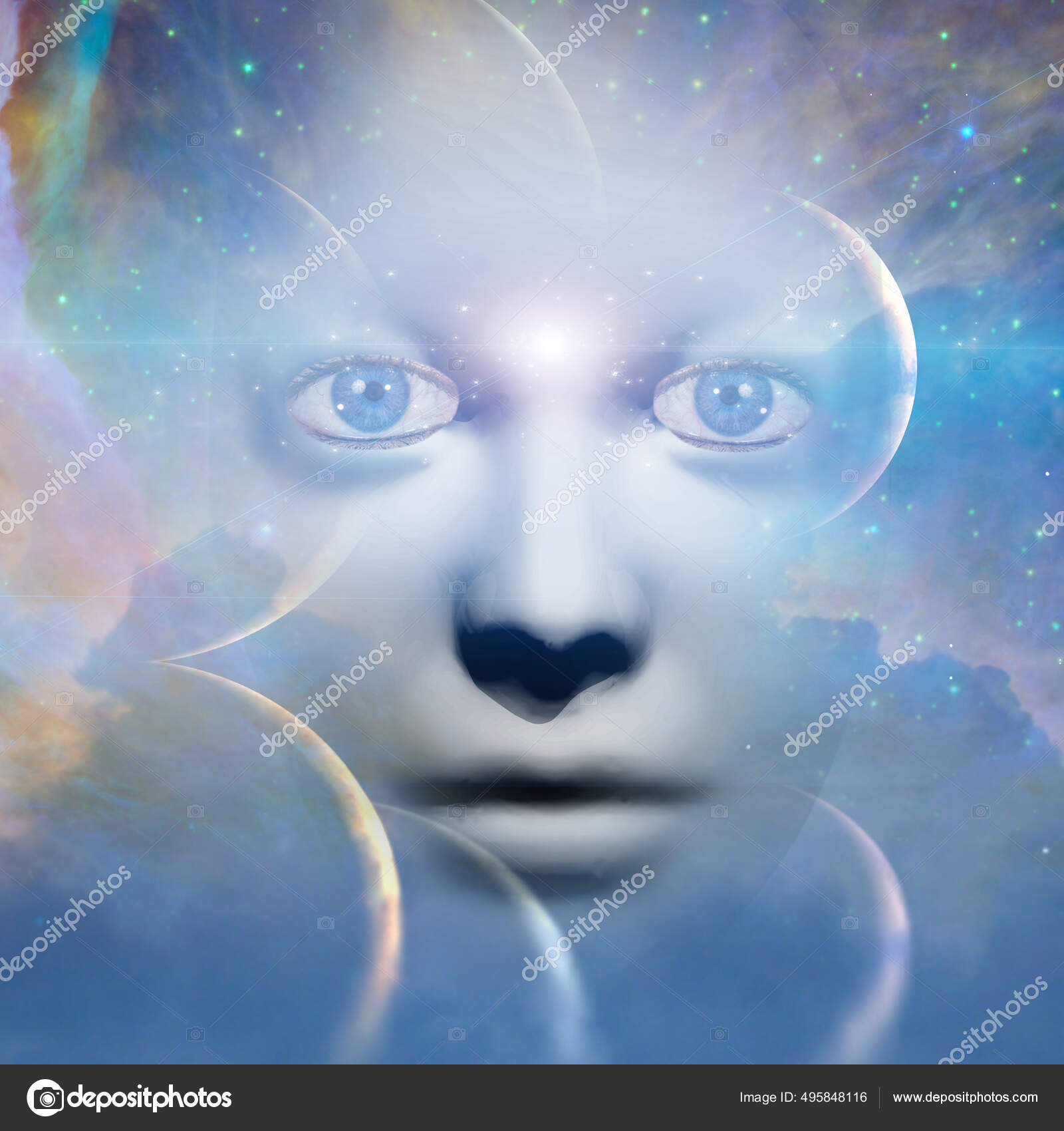 Human Face Space Background Stock Photo by ©rolffimages 495848116