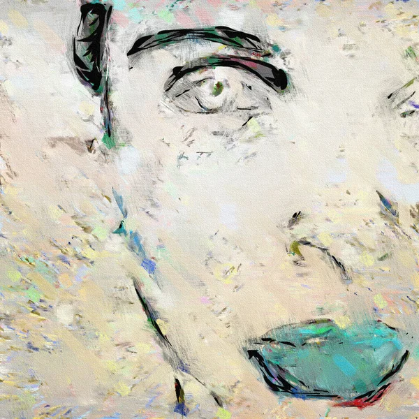 Sketch Woman's Face Digital Art Stock Illustration by ©rolffimages ...