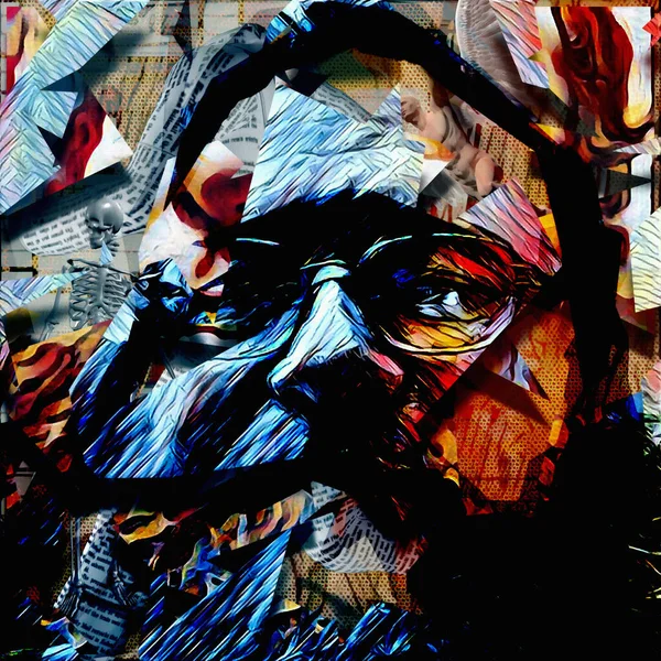 Pintura Abstracta De Caras