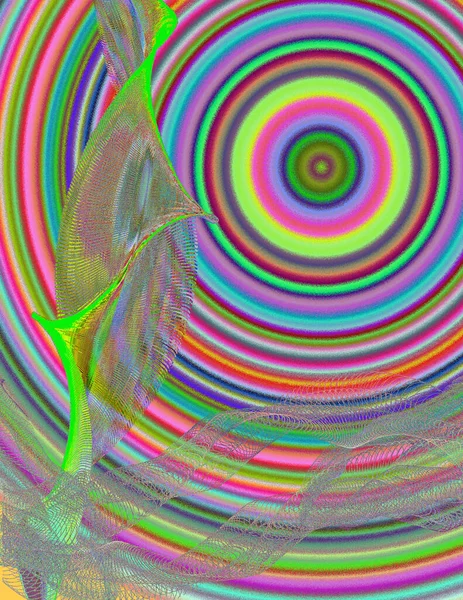 Concentric Circles Painting Modern Digital Art Stock Illustration by ...