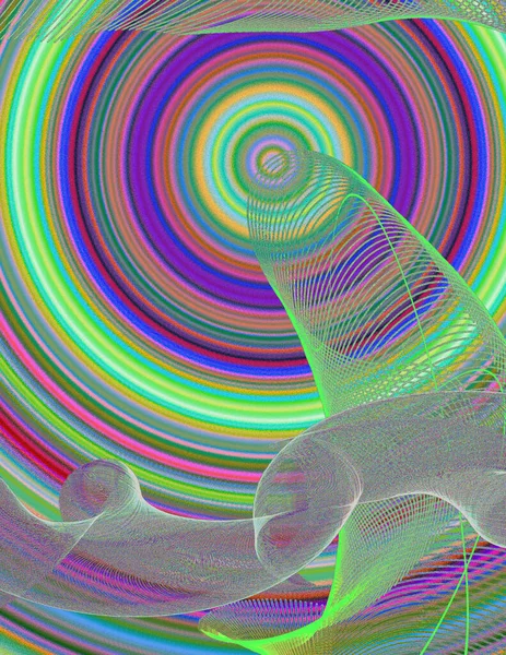 Concentric Circles Painting Modern Digital Art Stock Illustration by ...