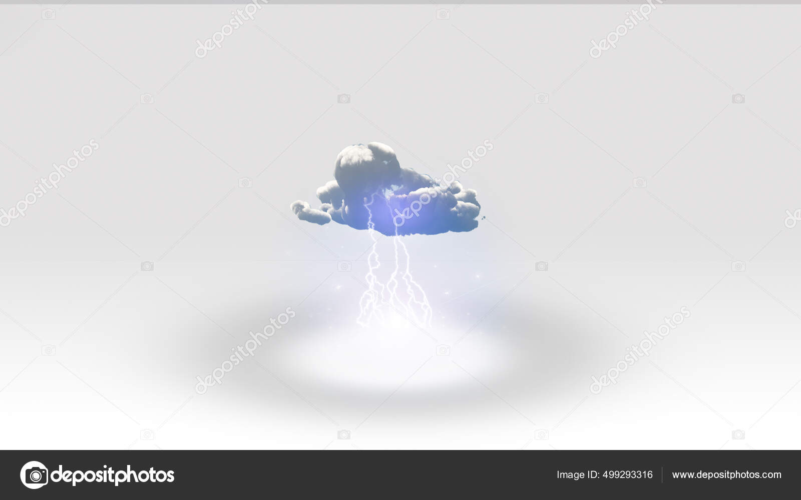 Storm Cloud Isolated White Rendering — Stock Photo © rolffimages #499293316