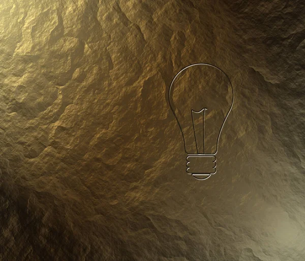 Light Bulb Sign Abstract Steel Background — Stock Photo © rolffimages ...