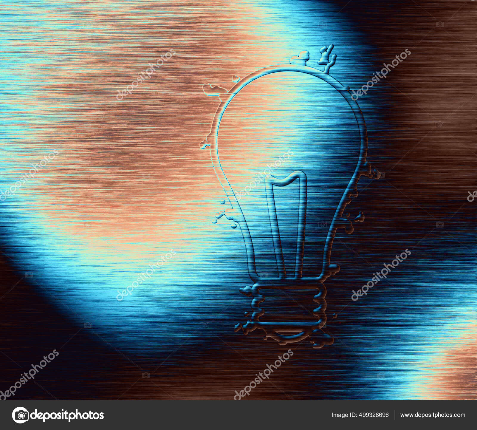 Light Bulb Sign Abstract Steel Background — Stock Photo © rolffimages ...